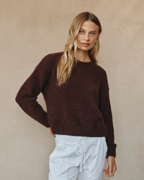 The Drop Shoulder Sweater - Pinot Noir – ROTHSCHILDS
